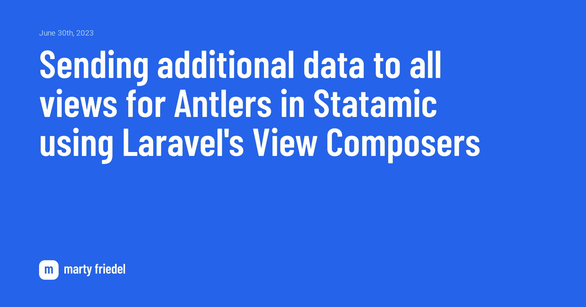 Sending additional data to all views for Antlers in Statamic using ...